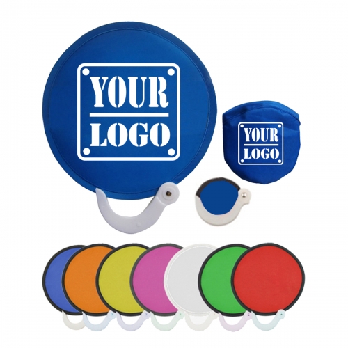 Custom silkscreened Foldable Fan / Collapsible Fold up Fan with Pouch