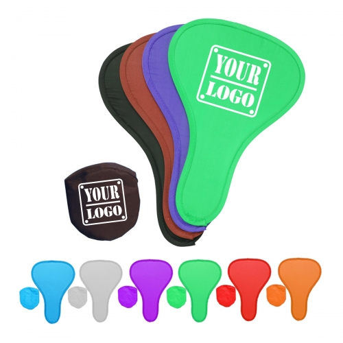 Custom silkscreened Bicycle Seat shaped Foldable Fan / Collapsible Fold ...