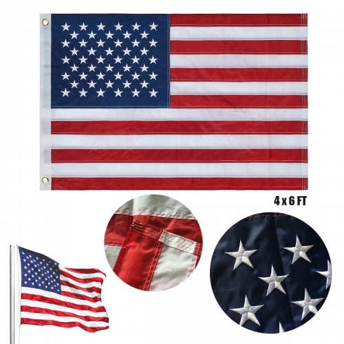 4' x 6' Superior Quality Embroidered Indoor & Outdoor Nylon Oxford ...