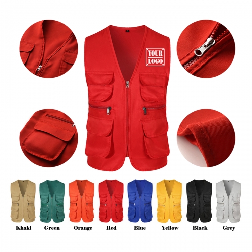 Personalized Photography Vest with Multi-Pockets for Men and Women