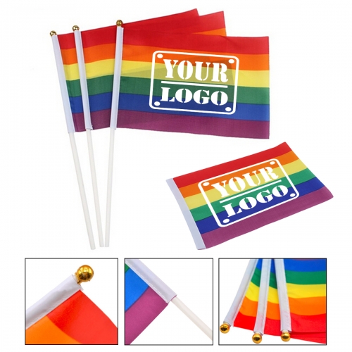 Mini Handheld Rainbow Flag,Rainbow Themed
