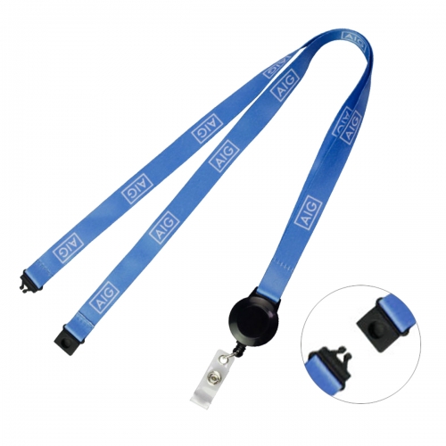 Custom Dye Sublimated nylon polyester lanyard with safety neck ...