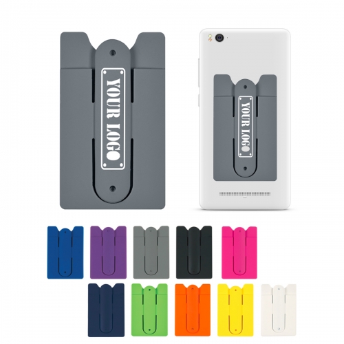 Custom Printed Combination Stand Up 3-In-1 Silicone Smart Wallet