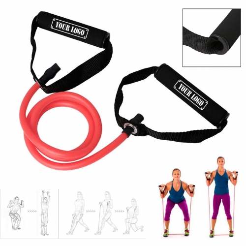 8lbs – 12lbs Red Resistance Tubes with Foam Handles,Gym Bands