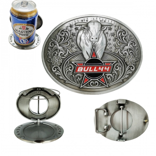 Custom design Retractable beer holder belt buckle holding a beer bottle ...